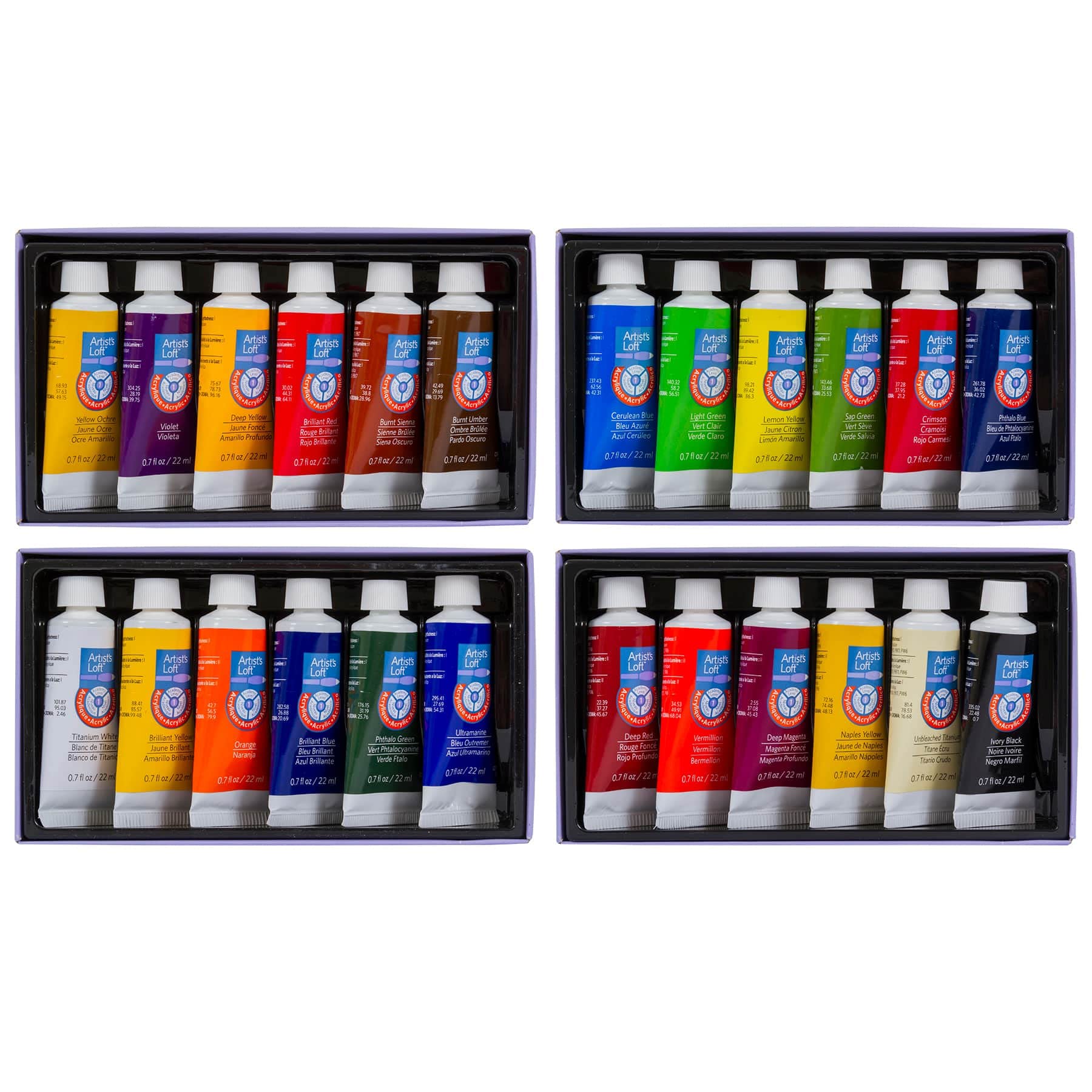 Artist's Loft Acrylic Paint Set, 24 Colors