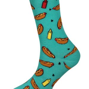 Wish Island Men's 4/5 Packs Dachshund Dog Gifts Socks Crazy Hot Dog Novelty Casual Dress Socks (Dachshund Dog - 4 pairs)