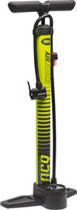 bell air attack 650 high volume bicycle pump yellow stripe with gauge, air attack 650