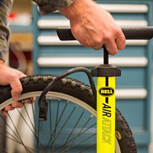 Bell Air Attack 650 High Volume Bicycle Pump Yellow Stripe with Gauge, Air Attack 650