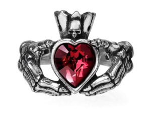 claddagh by night ring (size q , us 8.5)