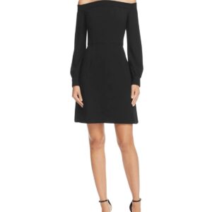 Jill Jill Stuart Women's Off The Shoulder Long Sleeve Dress, Black, 8