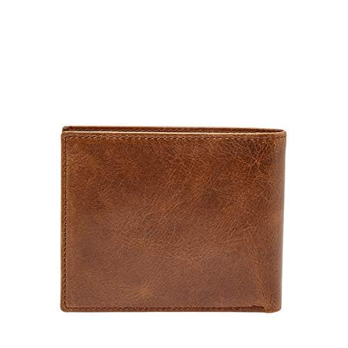 Fossil Men's Ryan Leather RFID-Blocking Bifold Passcase with Removable Card Case Wallet, Brown, (Model: ML3829201)