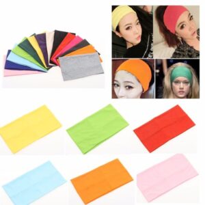 Yeshan Pack of 12 Wide 5 Inch Wicking Stretchy Athletic Bandana Headbands/Head wrap/Yoga Headband/Head Scarf/Best Looking Hairband for Sports or Fashion,Candy Colors in Wide