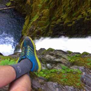 CloudLine Hiking Socks - Light Cushion Merino Wool, Seamless, Moisture Wicking, & Breathable - Large Granite