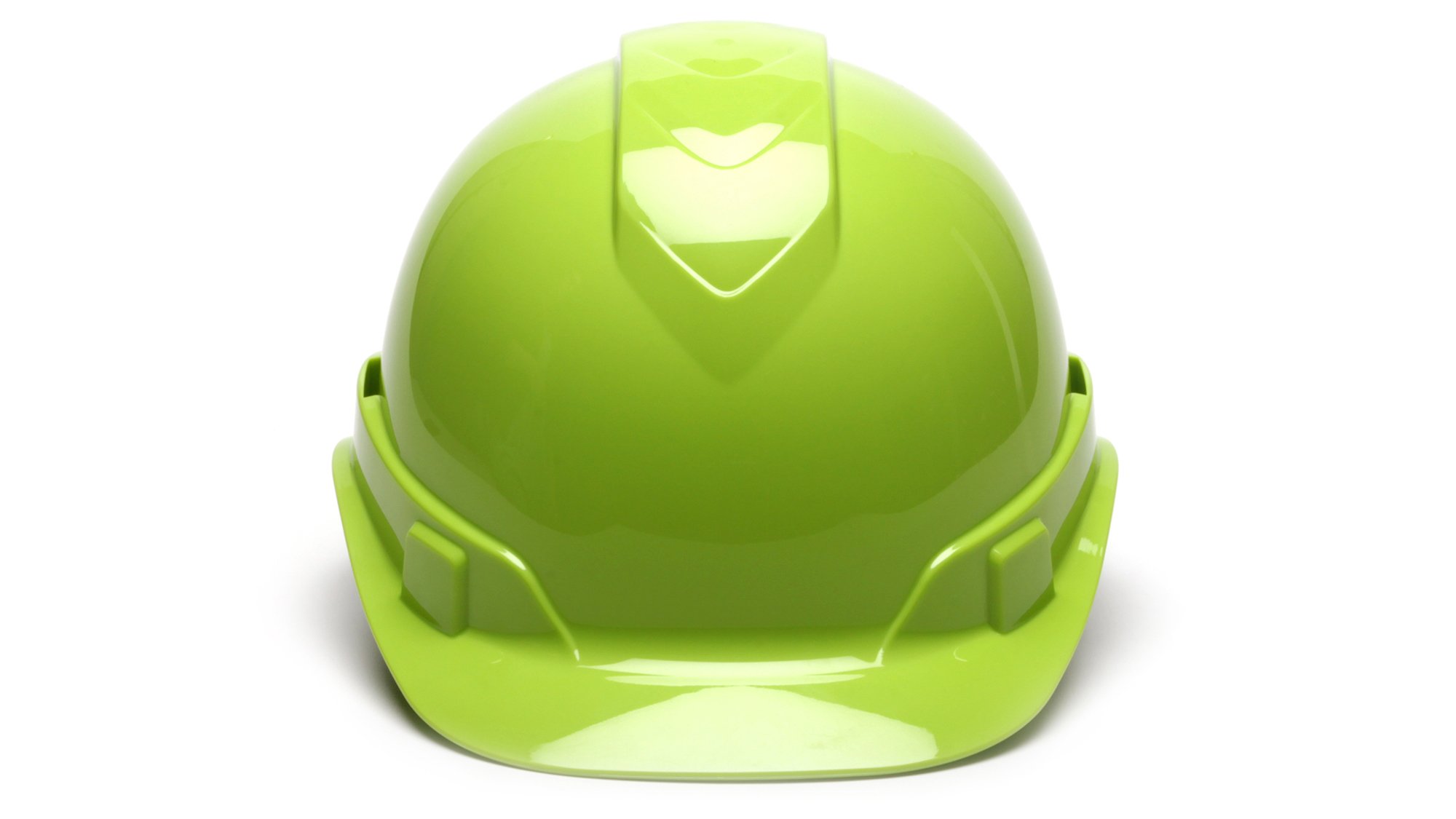 Pyramex HP44131V Ridgeline Cap Style Hard Hat with 4-Point Vented Ratchet, Hi-Vis Green by Pyramex Safety