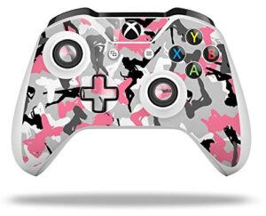 wraptorskinz decal vinyl skin wrap compatible with xbox one s/x controller - sexy girl silhouette camo pink (controller not included)