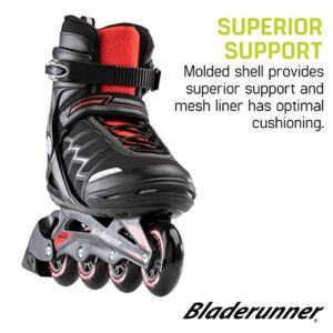 Bladerunner by Rollerblade Advantage Pro XT Men's Adult Fitness Inline Skate, Black and Red, Inline Skates, 13