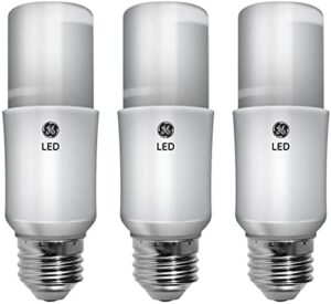 ge bright stik led light bulbs, 9 watt (60 watt equivalent) soft white, medium base, non-dimmable (3 pack)