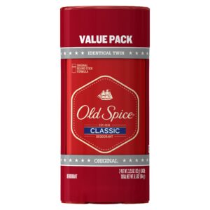 old spice classic original scent deodorant for men, 3.25 oz (pack of 2)