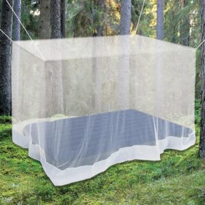 premium mosquito net for double bed, crib, hammock or camping by alpine grand, full hanging kit with extra-long strings and 8 hooks, free carry bag