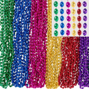 rainbow bead necklaces - assorted sizes, 100 pcs