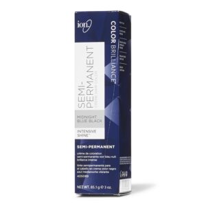 ion midnight blue black semi permanent hair color midnight blue black