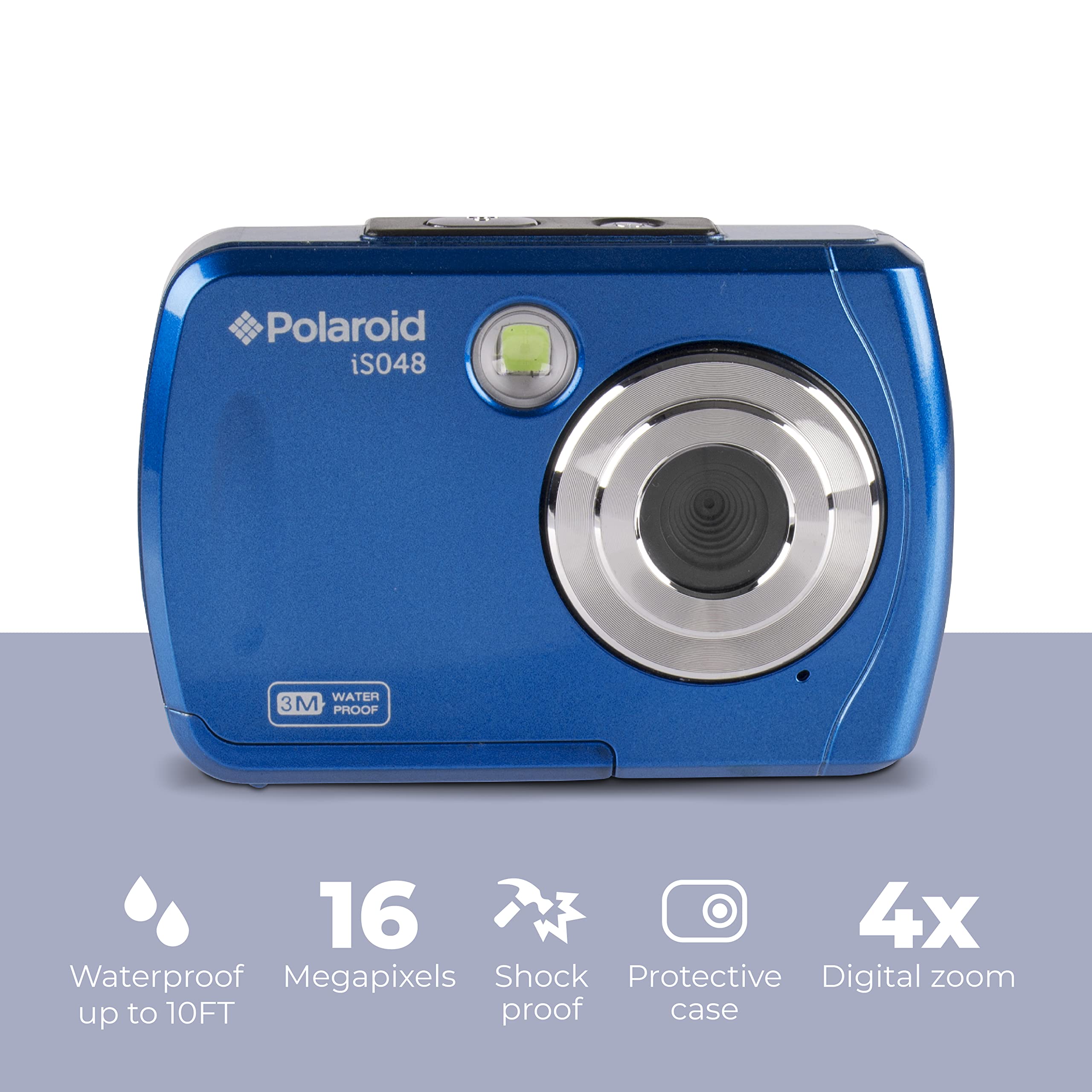 Polaroid IS048 Waterproof Instant Sharing 16 MP Digital Portable Handheld Action Camera