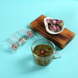 GOARTEA 24Pcs Blooming Tea Flowers Balls Green Tea Ball Blooming Flower Tea Artistic - Individually Sealed Fresh Natural Gift Set Pack