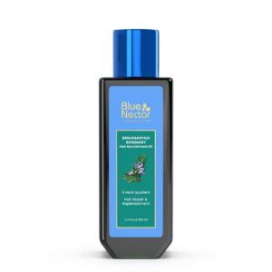 blue nectar rosemary oil for hair growth with bhringraj oil for hair, 100% natural ayurvedic hair scalp oil with amla hair oil, 3.38 fl oz