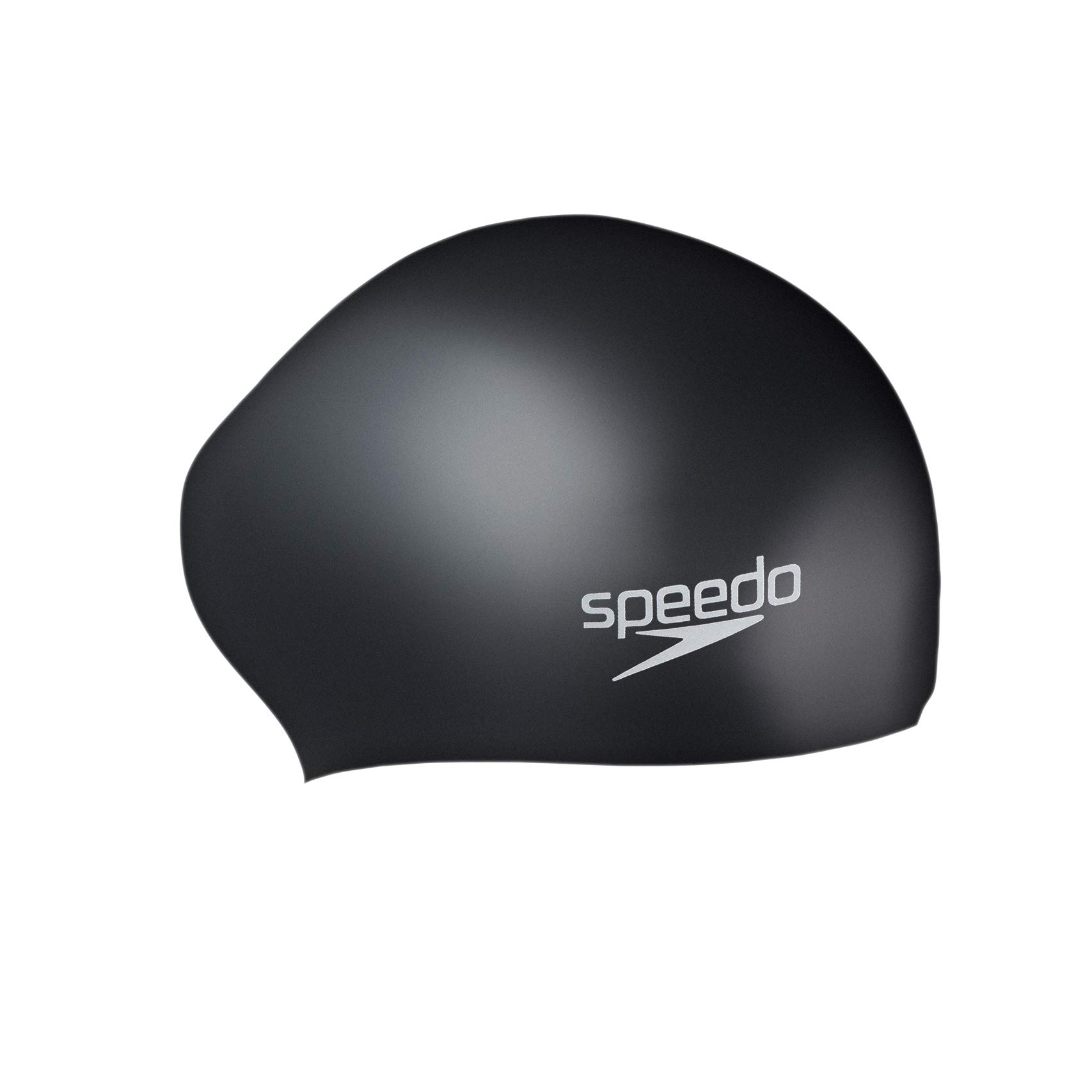 Speedo Unisex Long Hair Swim Cap, Black, One Size