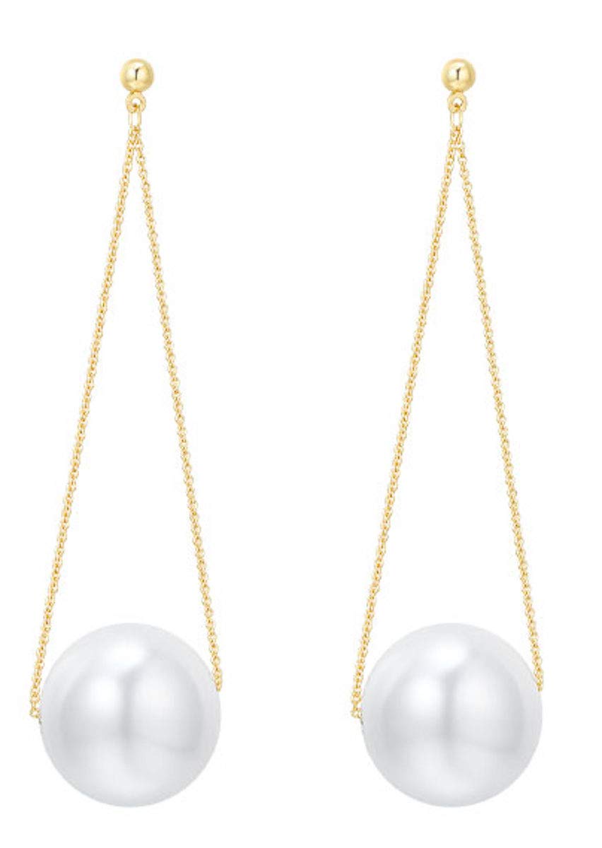 Long Chandelier Large Imitation Pearl Fashion Designer Classic Statement Long Dangle Drop Earrings Jewelry for Women Gift