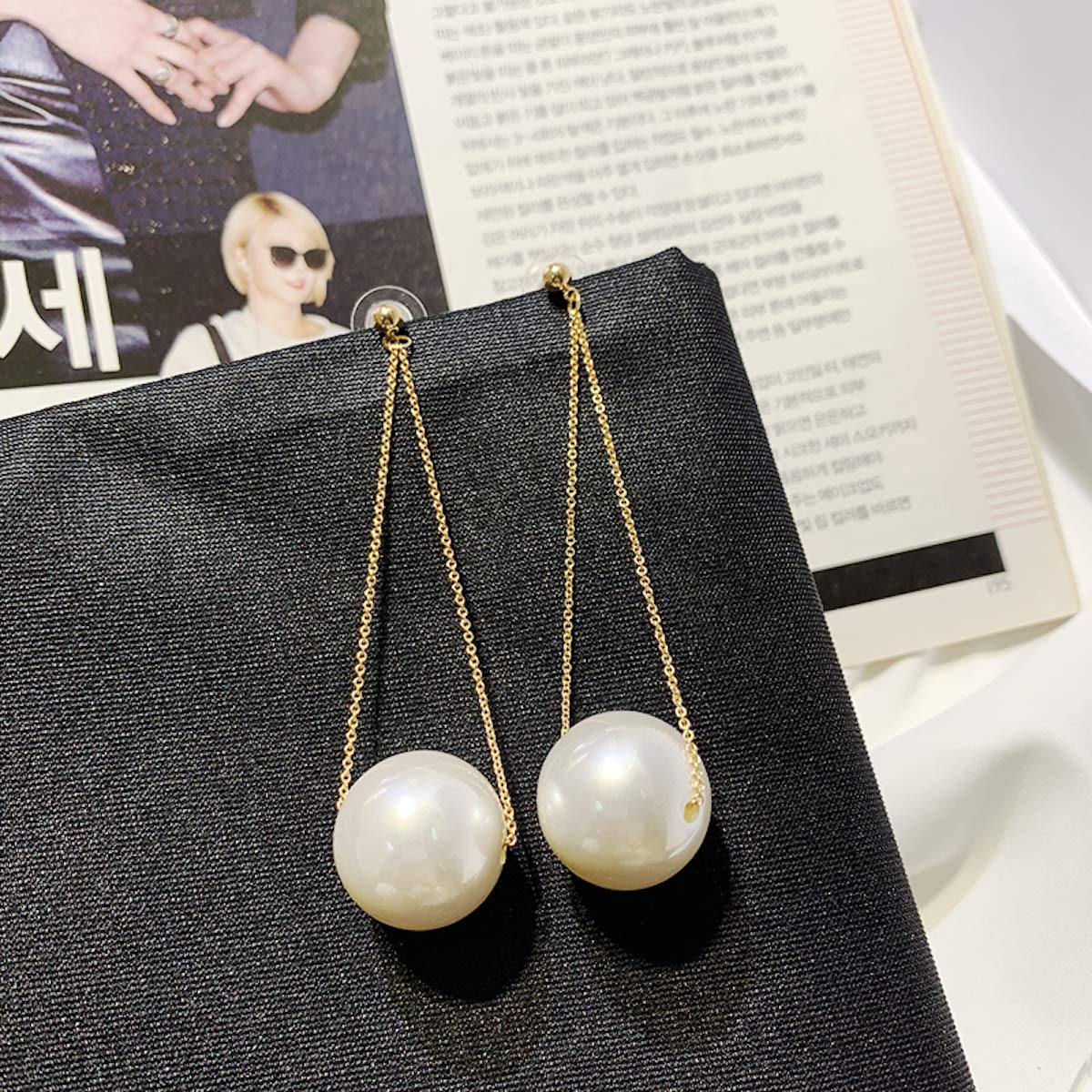 Long Chandelier Large Imitation Pearl Fashion Designer Classic Statement Long Dangle Drop Earrings Jewelry for Women Gift