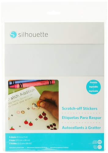 Silhouette America Media Print Printable Scratch Off Sticker Sheets 8.5"X11"