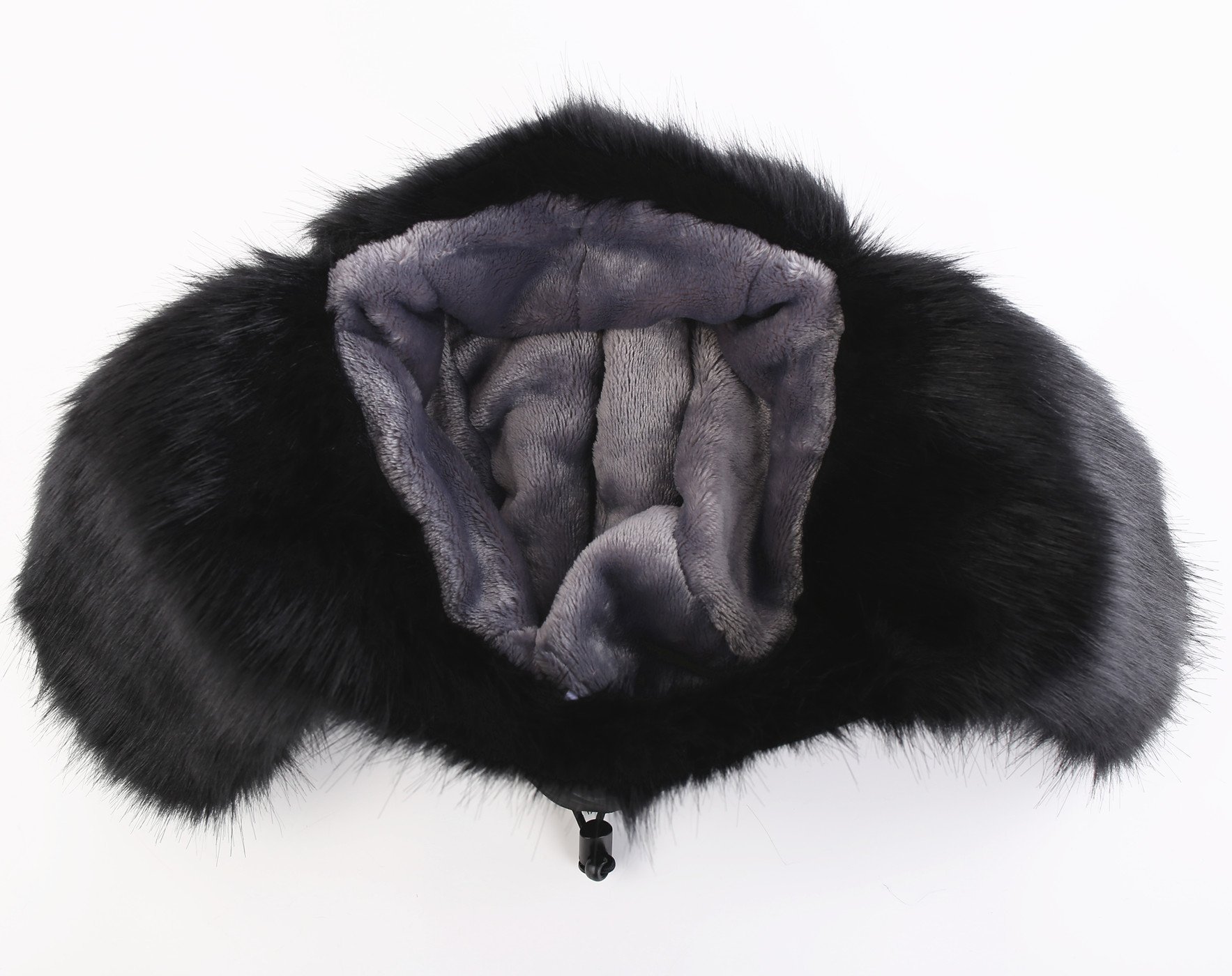 Connectyle Unisex Faux Fur Lined Trooper Trapper Hats with Ear Flaps, 55 60cm, Black