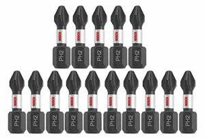 bosch itph2105 5-pack 1 in. phillips #2 impact tough screwdriving insert bits