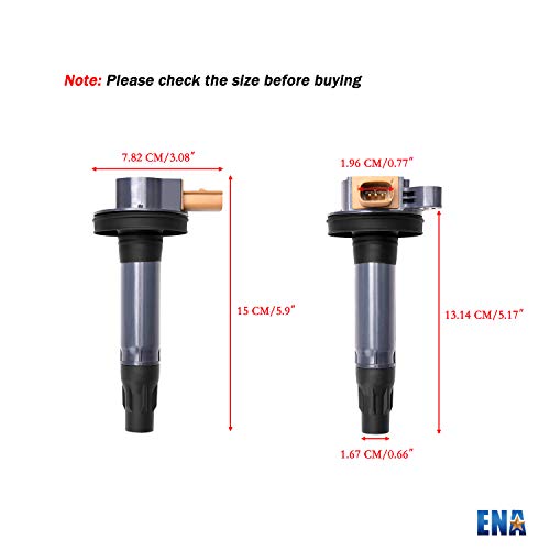 ENA Ignition Coil Pack Compatible with Ford Lincoln 3.5L V6 Turbo 2011-2020 Expedition Explorer F150 Flex Lobo Transit 150 250 Taurus, MKS MKT Navigator Replace# BL3Z12029C DG549 UF646 C1814 5C1871