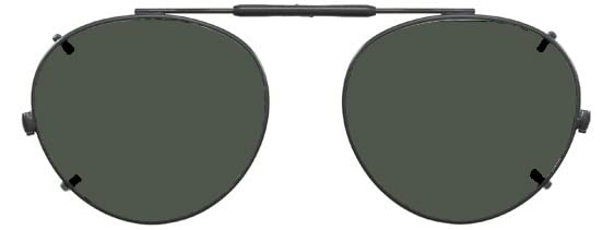 Shade Control Visionaries Polarized Clip on Sunglasses - Round - Black Frame - 49 x 43 Eye