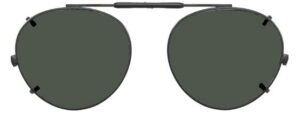 shade control visionaries polarized clip on sunglasses - round - black frame - 49 x 43 eye