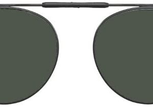 Shade Control Visionaries Polarized Clip on Sunglasses - Round - Black Frame - 49 x 43 Eye