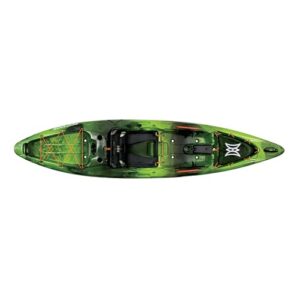 perception pescador pro 12 | sit on top fishing kayak with adjustable lawn chair seat | large front and rear storage | 12' | moss camo