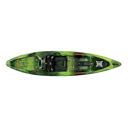 Perception Pescador Pro 12 | Sit on Top Fishing Kayak with Adjustable Lawn Chair Seat | Large Front and Rear Storage | 12' | Moss Camo