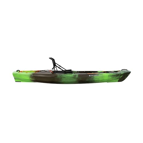 Perception Pescador Pro 12 | Sit on Top Fishing Kayak with Adjustable Lawn Chair Seat | Large Front and Rear Storage | 12' | Moss Camo