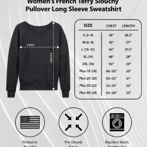 Instant Message - Wake Up And Smell The Campfire-Ladies Lightweight French Terry Pullover - Size Large Heather Charcoal