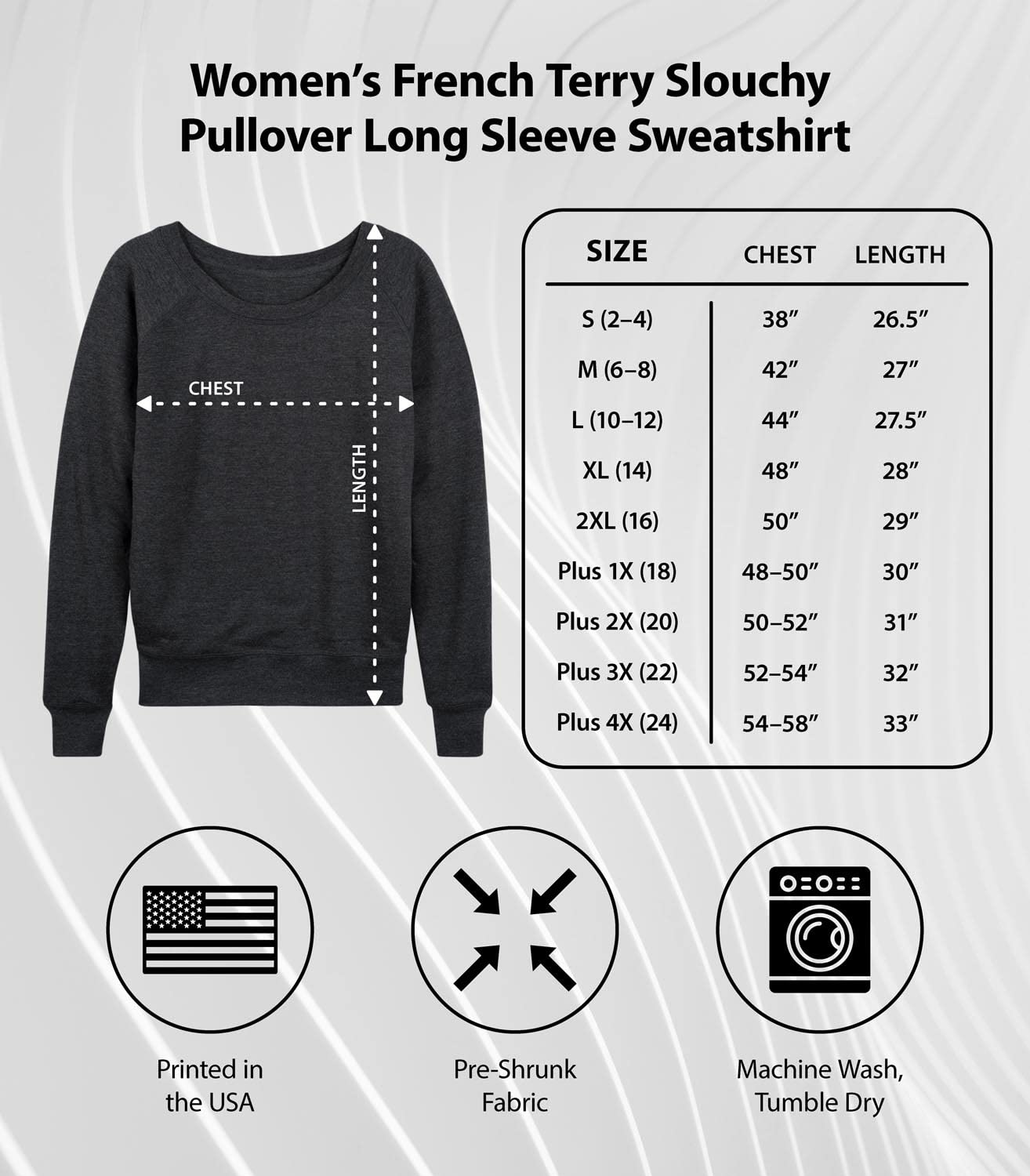 Instant Message - Wake Up And Smell The Campfire-Ladies Lightweight French Terry Pullover - Size Large Heather Charcoal