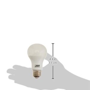 Feit Electric A19 LED Light Bulbs, 40W Equivalent, Non Dimmable, 450 Lumens, E26 Standard Base, 2700k Soft White, 80 CRI, 10 Year Lifetime, Energy Efficient, 4 Pack, A450/827/10KLED/4