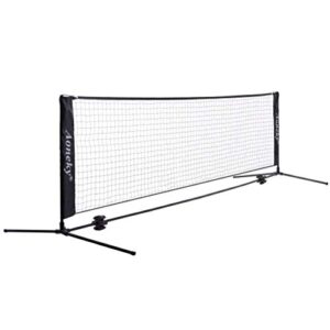 aoneky mini portable tennis net for driveway - kids soccer tennis net for backyard or beach - family pickleball tennis game toy for boys children aged 6+ years old (10 feet)