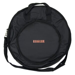 gearlux dual cymbal bag with 22" and 14" compartments