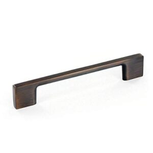 richelieu hardware bp8160128borb armadale collection 5 1/16-inch (128 mm) center-to-center brushed oil-rubbed bronze modern cabinet and drawer pull handle for kitchen, bathroom, and furniture