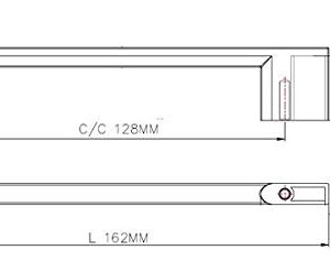 Richelieu Hardware BP8160128BORB Armadale Collection 5 1/16-inch (128 mm) Center-to-Center Brushed Oil-Rubbed Bronze Modern Cabinet and Drawer Pull Handle for Kitchen, Bathroom, and Furniture