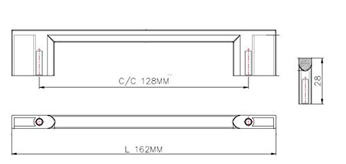 Richelieu Hardware BP8160128BORB Armadale Collection 5 1/16-inch (128 mm) Center-to-Center Brushed Oil-Rubbed Bronze Modern Cabinet and Drawer Pull Handle for Kitchen, Bathroom, and Furniture