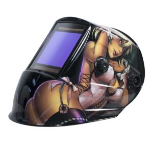 tgr extra large view true color auto darkening welding helmet - 4"w x 3.65"h (anime)