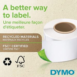 DYMO LW Durable Industrial Labels for LabelWriter Label Printers, White Poly, 1” x 1”, 2 Rolls of 850 (1700 Total)