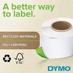 DYMO LW Durable Industrial Labels for LabelWriter Label Printers, White Poly, 1” x 1”, 2 Rolls of 850 (1700 Total)