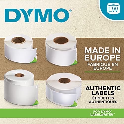 DYMO LW Durable Industrial Labels for LabelWriter Label Printers, White Poly, 1” x 1”, 2 Rolls of 850 (1700 Total)