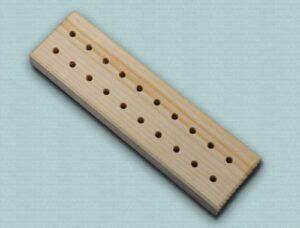 wooden tuning fork holder- 20 hole storage block