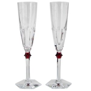 baccarat harcourt eve flute set of 2 - red