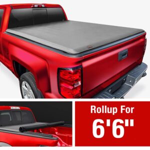 MaxMate Soft Roll-up Truck Bed Tonneau Cover Compatible with 1988-2006 Chevy Silverado GMC Sierra 1500 2500 3500HD; 2007 Classic | Fleetside 6'6" (78") Bed | TCC169009