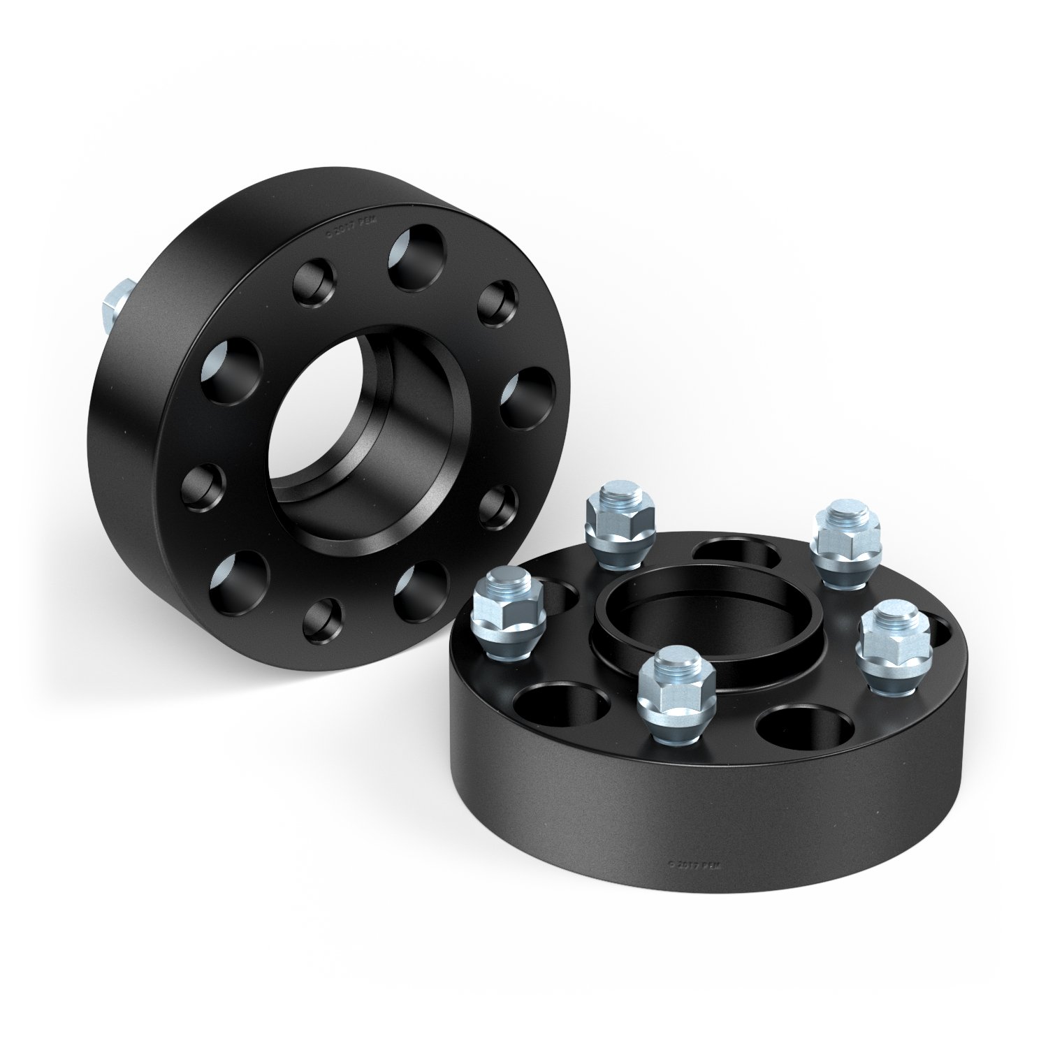 1.5 in StanceMagic Hubcentric 5x4.5 Wheel Spacers (70.5mm Bore, 1/2x20 Studs) Compatible with Ford Mustang Edge Crown Victoria Ranger Explorer, Lincoln Town Car Mark 7-Black 5x114.3 Adapters, 2 Pack