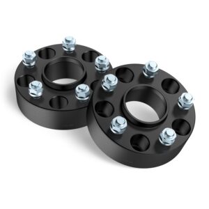 1.5 in StanceMagic Hubcentric 5x4.5 Wheel Spacers (70.5mm Bore, 1/2x20 Studs) Compatible with Ford Mustang Edge Crown Victoria Ranger Explorer, Lincoln Town Car Mark 7-Black 5x114.3 Adapters, 2 Pack